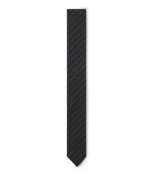 Hugo Diagonal Pinstripe Neck Tie - Black