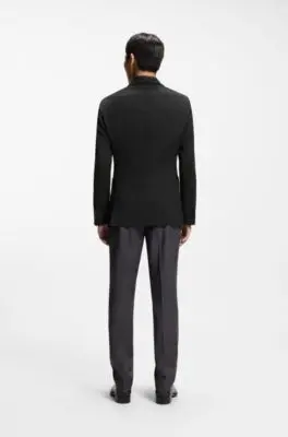BOSS Slim-fit Jacket In Virgin Wool And Silk