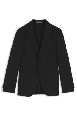 BOSS Slim-fit Jacket In Virgin Wool And Silk