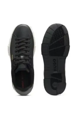 Hugo Trainers In Faux Leather - Black