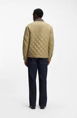 BOSS Water-repellent Jacket With Mixed Quilting