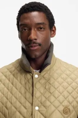 BOSS Water-repellent Jacket With Mixed Quilting