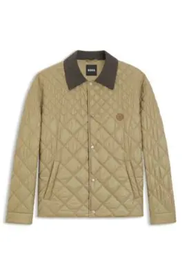 BOSS Water-repellent Jacket With Mixed Quilting