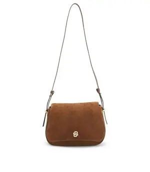 BOSS Suede Saddle Bag With Monogram