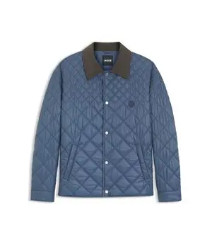BOSS Water-repellent Jacket With Mixed Quilting