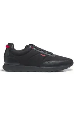 Hugo Running-inspired Trainers With Zigzag Detailing - Black