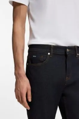 BOSS Delaware Slim-fit Denim Jeans - Dark Blue