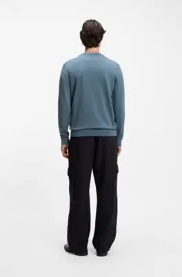 Hugo Cotton Long-sleeve Sweater - Light Blue