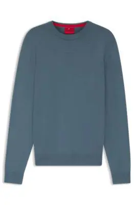 Hugo Cotton Long-sleeve Sweater - Light Blue