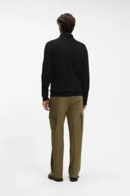 Hugo Logo-detail Knit Jacket - Black