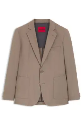 Hugo Slim-fit Jacket In Stretch Cotton