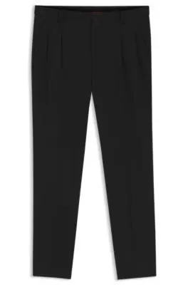 Hugo Extra-slim-fit Trousers In Wool-blend Twill