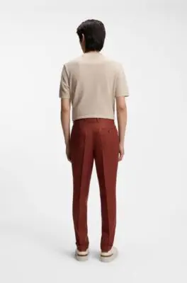 BOSS Regular-fit Linen Trousers