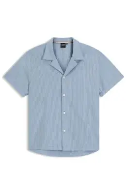 BOSS Regular-fit Shirt In Soft Seersucker