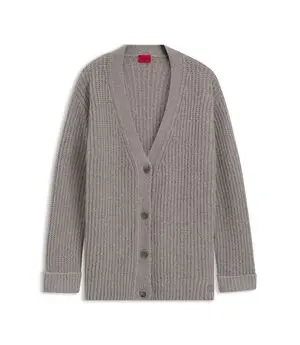 Hugo Embroidered-logo Oversized Cardigan