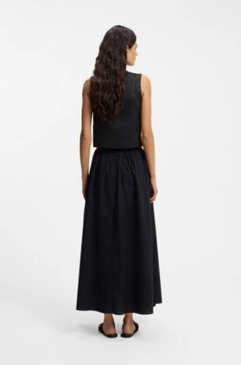 BOSS Embroidered Waistcoat With Tie Closure - Black