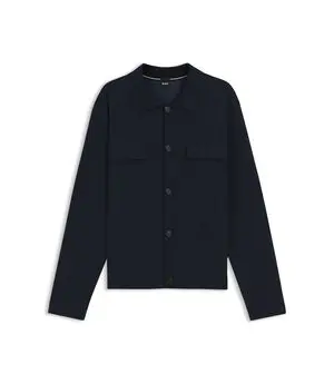 BOSS Regular-fit Cotton Knit Overshirt