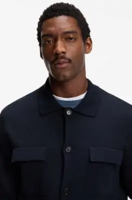 BOSS Regular-fit Cotton Knit Overshirt