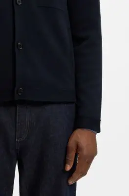 BOSS Regular-fit Cotton Knit Overshirt