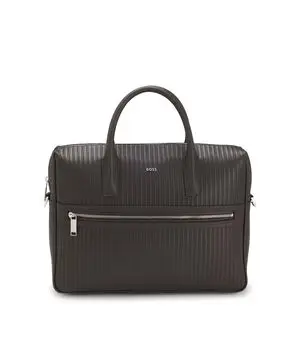 BOSS Document Case With Embossed Pattern - Dark Brown
