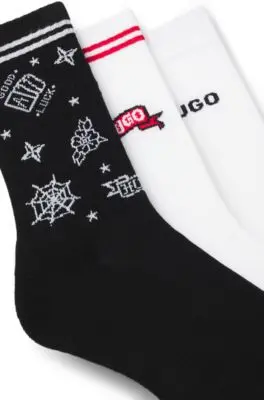 Hugo Three-pack Of Quarter Length Socks