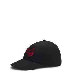 Hugo Cotton Twill Cap With Logo Patch - Black