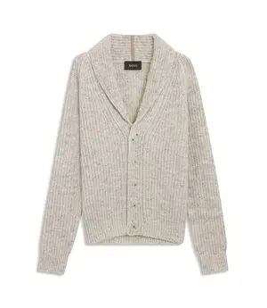BOSS Knitted Cardigan In Cashmere And Wool