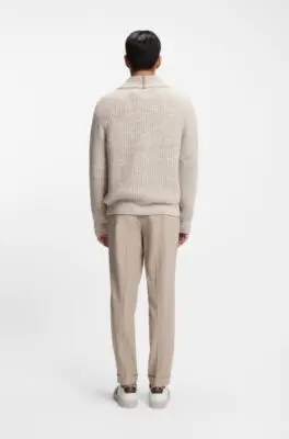 BOSS Knitted Cardigan In Cashmere And Wool