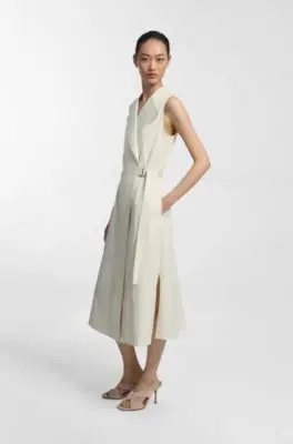 BOSS Adjustable Belt Wrap Dress