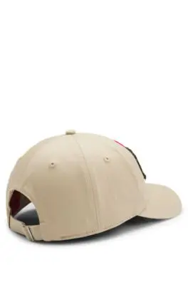 Hugo Cotton Twill Cap With Logo Patch - Beige