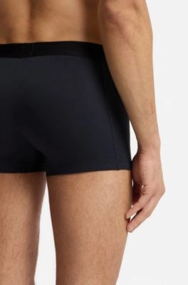 BOSS Three-pack Of Stretch-cotton Trunks With Logo Waistbands - Assorted Pre Pack