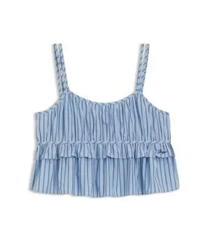 BOSS Cotton-poplin Top With Stripes