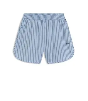 BOSS Cotton Poplin Striped Shorts