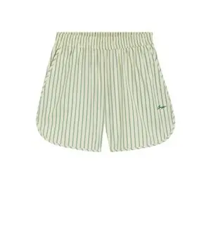 BOSS Vertical-stripe Cotton Poplin Shorts