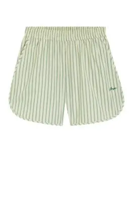 BOSS Vertical-stripe Cotton Poplin Shorts