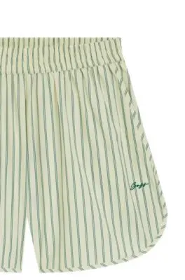 BOSS Vertical-stripe Cotton Poplin Shorts