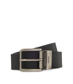 Hugo Reversible Leather Belt - Black