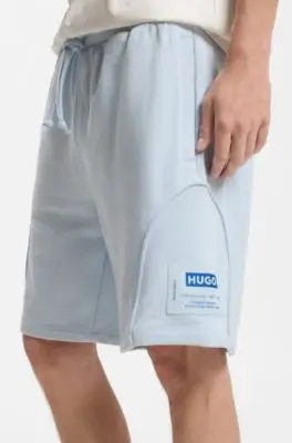 Hugo Cotton Blend Logo-label Shorts