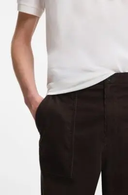 BOSS Stretch-cotton Corduroy Trousers