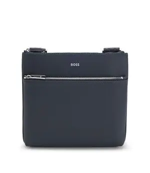 BOSS Envelope Bag With Foil-print Logo - Light Blue
