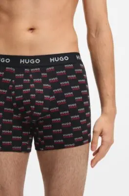Hugo Three-pack Of Boxer Briefs In Stretch Cotton