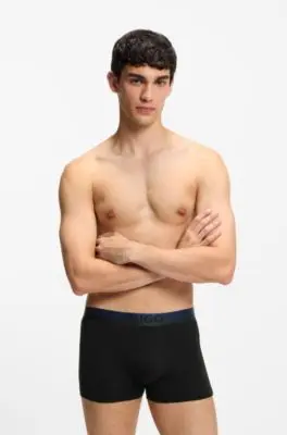 Hugo Three-pack Of Degradé-waistband Trunks