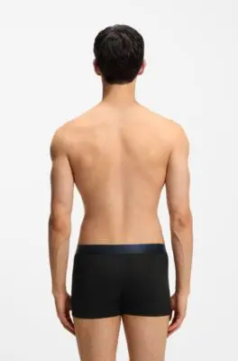 Hugo Three-pack Of Degradé-waistband Trunks