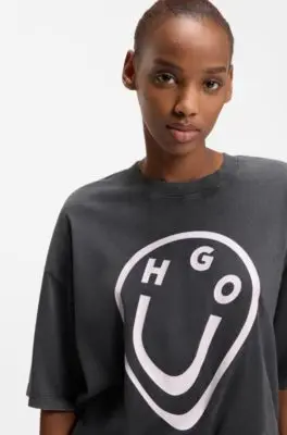 Hugo Cotton-jersey T-shirt With Graphic Print