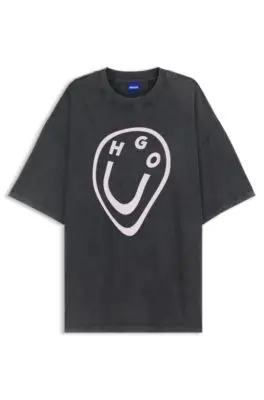 Hugo Cotton-jersey T-shirt With Graphic Print