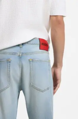 Hugo Extra-slim-fit Stretch Denim Jeans - Light Blue