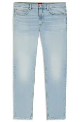 Hugo Extra-slim-fit Stretch Denim Jeans - Light Blue