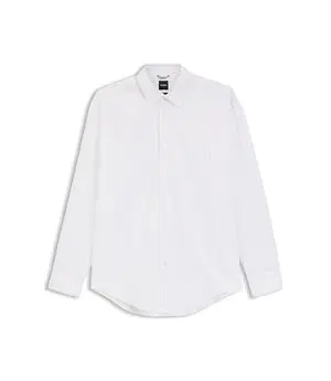 BOSS Striped Relaxed-fit Shirt In Cotton Poplin