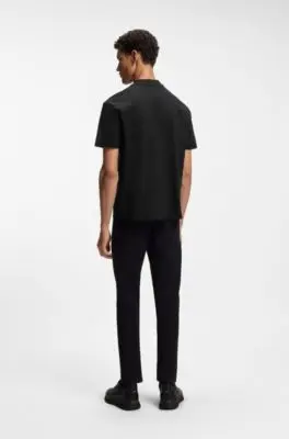 BOSS Porsche X Relaxed-fit T-shirt With Logo Collar - Black