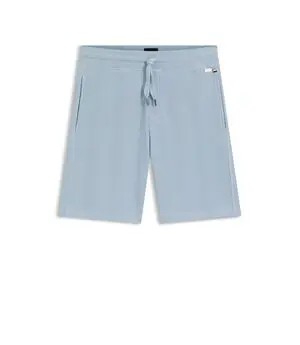 BOSS Cotton-blend Waffle Texture Shorts - Light Blue